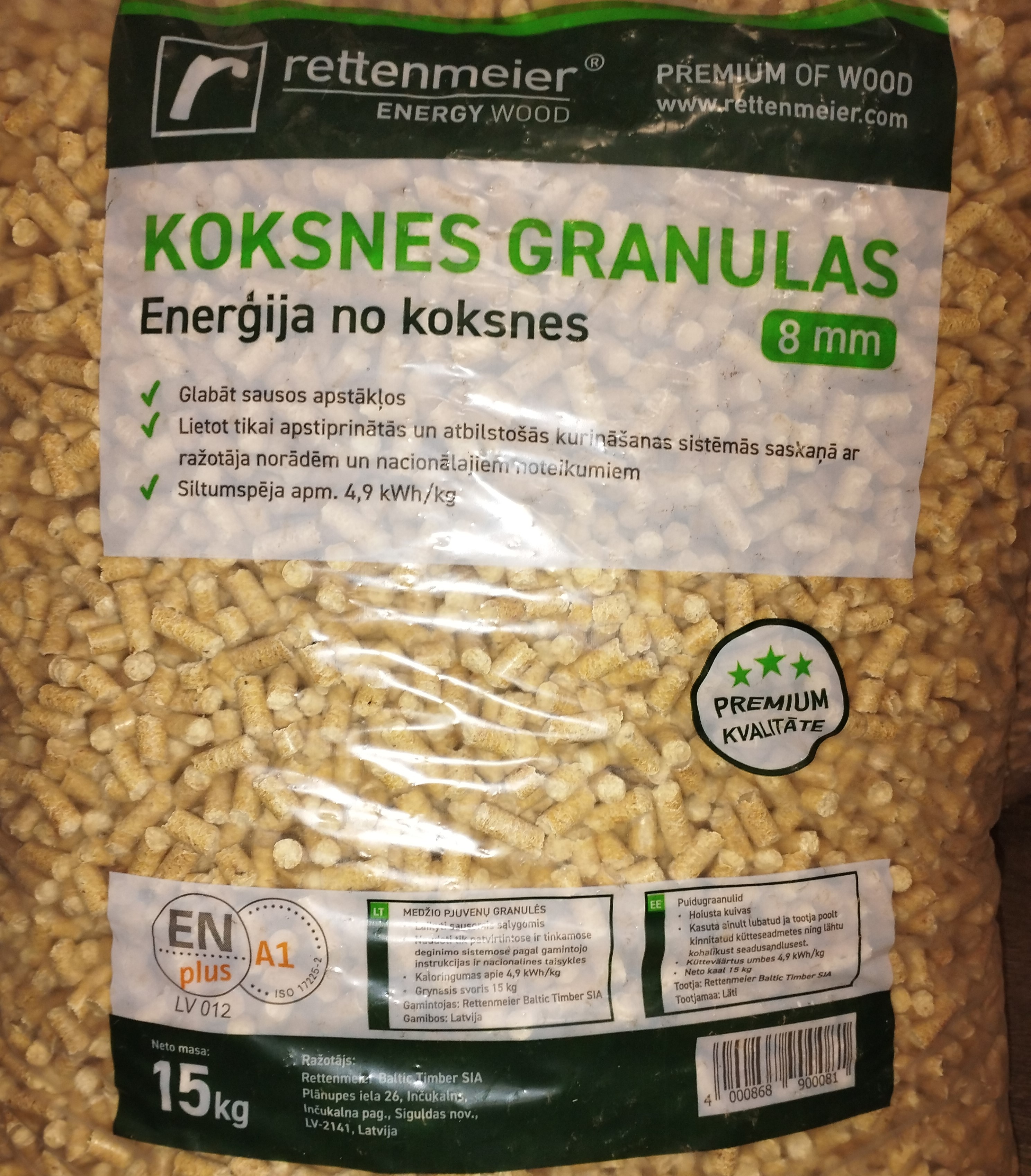 8 mm | Sangla apkures briketes un granulas